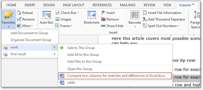 Quickly manage and open multiple documents with a group in Word