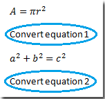 Quickly convert text to equation captions in Word