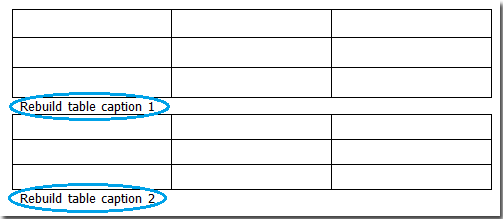 Easily convert text to caption for all tables in Word