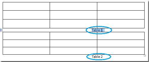 Easily convert text to caption for all tables in Word