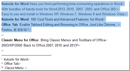 Quickly remove or delete all endnotes from document in Word