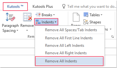 Remove all indents from current document in Word