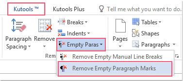 Quickly remove all empty paragraphs in Word