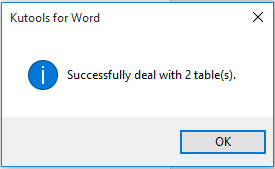 Quickly remove or delete all empty rows and columns from all tables in Word