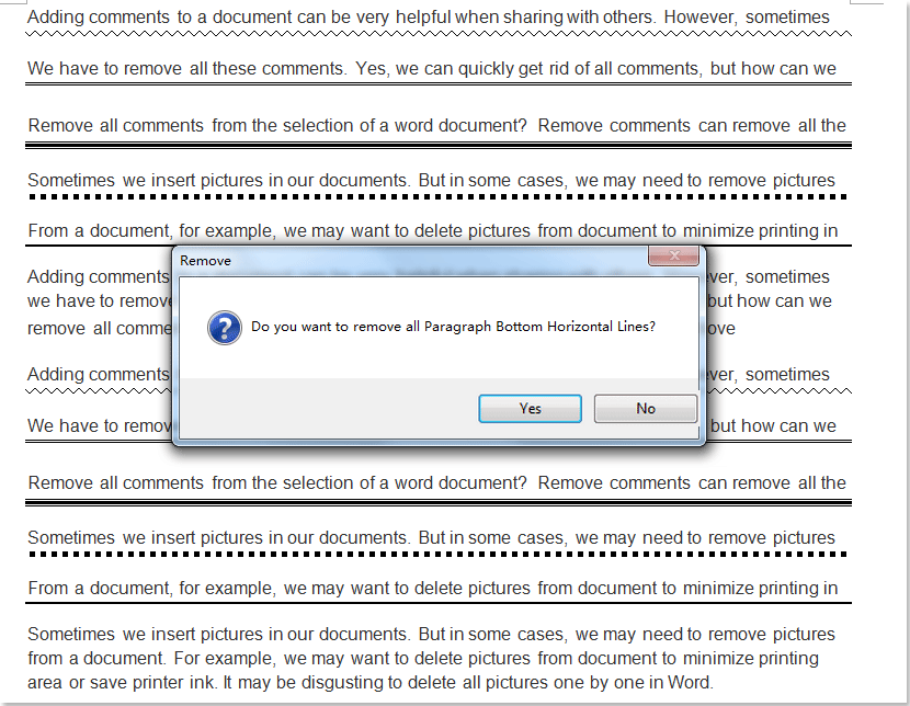 Quickly Remove All Horizontal Lines From Word Document