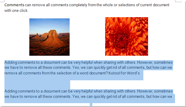 Quickly remove all pictures from document in Word