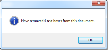 Quickly remove all text boxes and keep texts in Word
