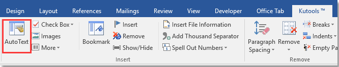 Easily save, list and insert autotext entries in word