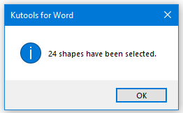 Quickly select all ready-made shapes in whole document in Word