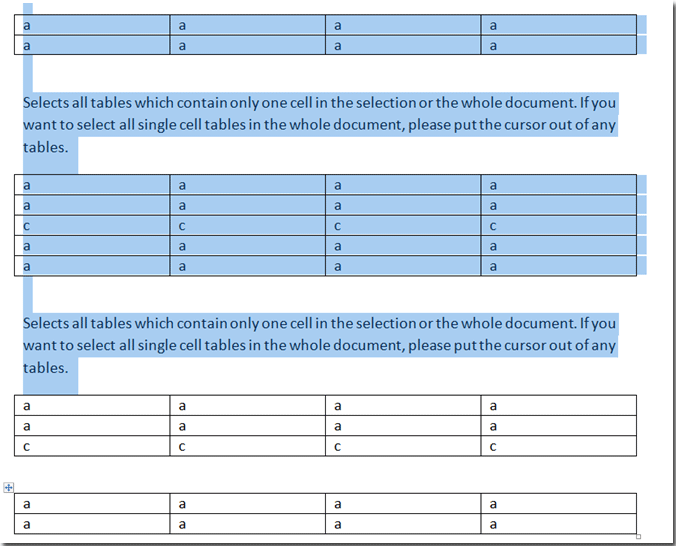 Quickly Select All Tables In A Word Document