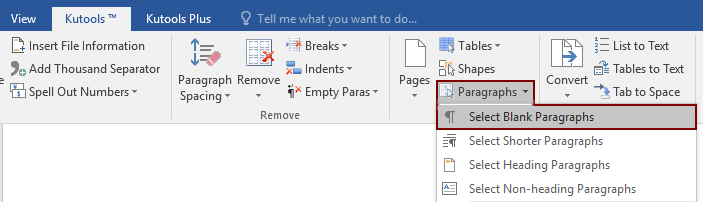 Easily select all kinds of paragraphs in Word