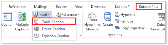 Quickly insert or add caption to table and change table caption format ...