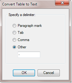 Quickly convert multiple tables in document to plain text in Word