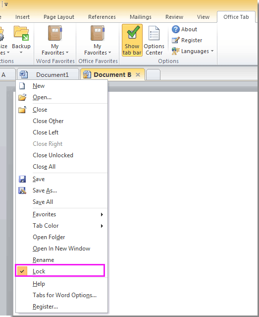 Lock or unlock office documents/files while editing