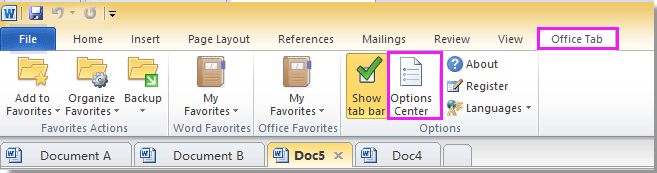 Office Tab: How to close all documents at once?