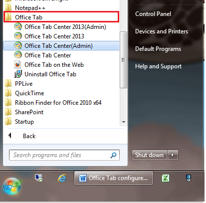 Office Tab: How can I configure settings of Office Tab?